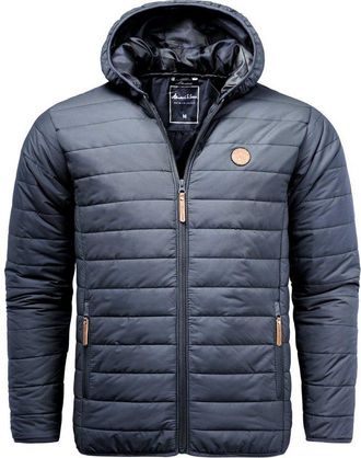 Amaci & Sons Steppjacke ROANOKE Steppjacke Herren Outdoor Basic Patch Kapuzen Jacke