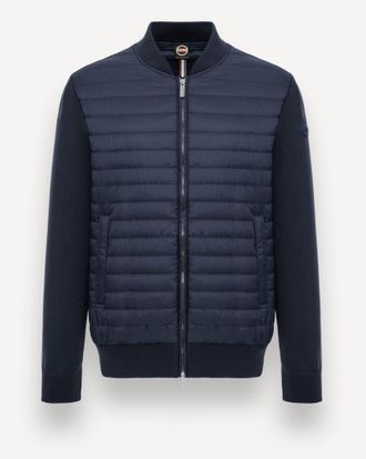 Colmar Hybride Strickjacke mit Steppfront und Label-Aufn&auml;her in