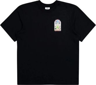 Casablanca Homme, Tops, Noir, Taille: XL Tennis Landscape T-Shirt