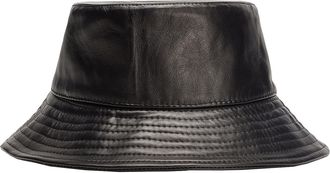 8 by YOOX LEATHER UNISEX BUCKET HAT