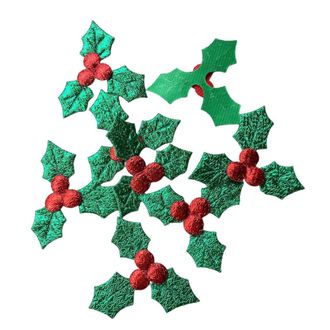 Pretyzoom 100 St&uuml;ck Stoffkunstverzierung weihnachtsbasteln Weihnachts basteln Weihnachts Deke weihnatsdeko Weihnachtssimulationsbaum verlassen weihnachtliche DI