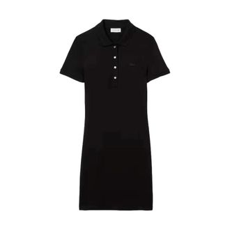 Lacoste Stretch-Piqu&eacute;-Polo-Kleid aus Baumwolle - - Dresses - Damen - Schwarzk - S