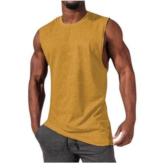 Generic Haut de sport uni sans manches pour homme - Classique - L&eacute;ger - Polyvalent, intelligent, confortable, respirant - Pour entra&icirc;nement musculaire - Pour 