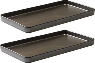 Aida RAW Rechteckiges Dish Set 34 x 18 cm - 2 Stück - Metallic Brown