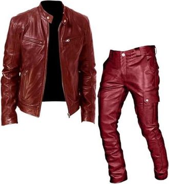 Generic Veste de moto 2025 en cuir synthétique pour homme, revers de moto asymétrique, fermeture éclair, coupe ajustée, manteau de motard automne-hiver, veste