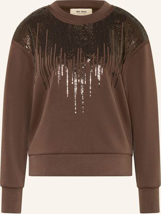 Mos Mosh Mos Mosh Sweatshirt Mmneve Mit Pailletten braun