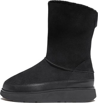 FitFlop Womens Gen-ff Short Double-Faced Shearling Boots, Schwarz, 42.5 EU