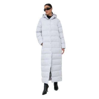 Patrizia Pepe Veste matelass&eacute;e &agrave; capuche - Femme - Manteaux - Gris - Taille: 38 FR