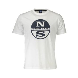 North Sails Homme, Tops, Blanc, Taille: M T-shirt homme avec impression moderne
