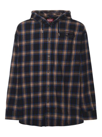 Diesel veste &agrave; carreaux - Bleu