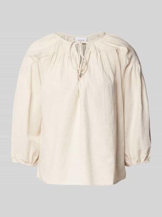 Vila Regular Fit Bluse aus Viskose-Baumwoll-Mix mit Leinen-Anteil Modell PRISILLA