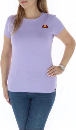 Ellesse Femme, Tops, Violet, Taille: 40 FR T-shirt Violet Imprim&eacute; Col Rond