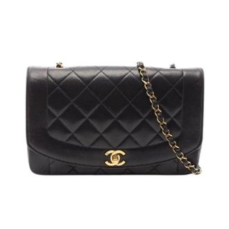 Chanel Pre-owned Matelasse Diana Flap Lambskin Umh&auml;ngetasche - - Pre-owned - Damen - Schwarzk - ONE SIZE