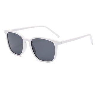 Generic Lunettes De Soleil Carr&eacute;es For Hommes Et Femmes, Monture Petite, Id&eacute;ales For Les Activit&eacute;s Plein Air, Vacances Trajets Quotidiens(White)