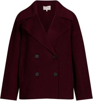 Saison 1865 Manteau court oversize en laine m&eacute;lang&eacute;e