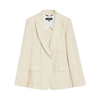 Max Mara Blazer aus gewaschenem Leinen - - Jackets - Damen - Beige - L
