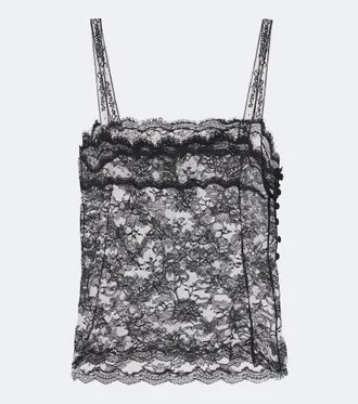 Saint Laurent Caraco en dentelle
