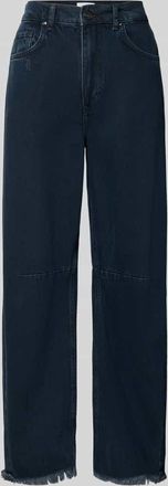 Rich & Royal Wide Fit Jeans mit Lyocell-Anteil mit Fransenabschluss