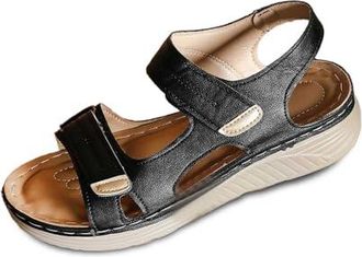 Generic 2026 Chaussures de plage pour femme Sandales plates pour femme, Noir, 38.5 EU