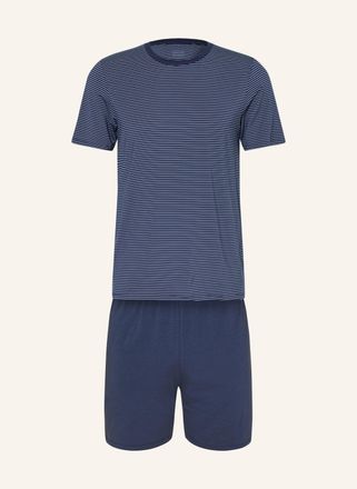 Schiesser Shorty-Schlafanzug Long Life Soft blau