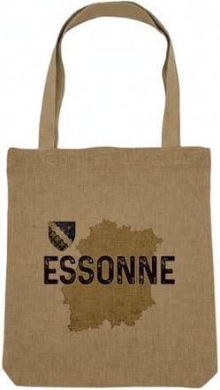 Fabulous Sac Shopping Tote Bag Aspect Lin - Essonne 91 Departement Evry Carte Ancienne Ile-de-France - Sac de Courses Toile Epaisse 360g Beige Naturel Cabas Po