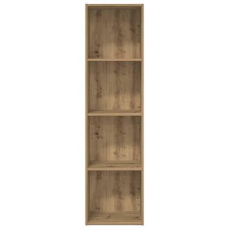 Generic Aufbewahrungs-B&uuml;cherregal, Vertikaler Offener Regal-Organizer, B&uuml;cherregal aus Holzwerkstoff f&uuml;r Wohnzimmer, Schlafzimmer, B&uuml;ro (Handwerkliche Eiche 6