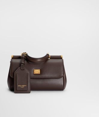 Dolce & Gabbana Handtasche My Sicily Mini Aus Kalbsleder - Frau Collection Brown Onesize