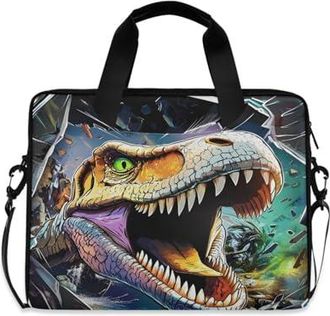 Alaza Sac pour ordinateur portable de 40,6 &agrave; 15,6 avec t&ecirc;te de dinosaure T-rex avec bouche ouverte, sac pour ordinateur portable pour femme, homme, &eacute;tudiant