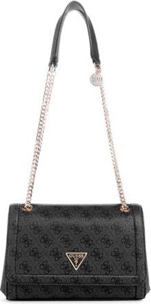 Guess Noelle Girlfriend Satchel Coal Logo