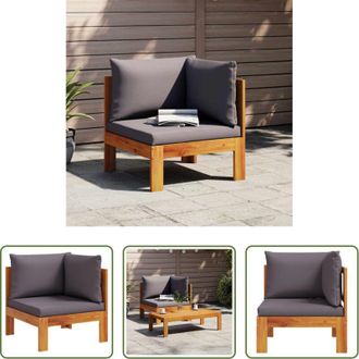 vidaXL vidaXL Massivholz Gartensofa - Garten-Ecksofa mit Kissen Massivholz Akazie