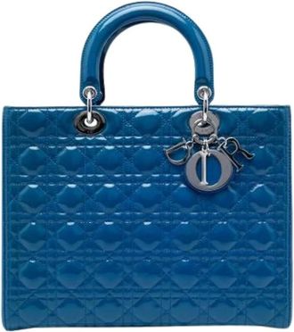 Dior Sac &agrave; main Lady doccasion - Femme - Pre-owned - Bleu - Taille: ONE Size