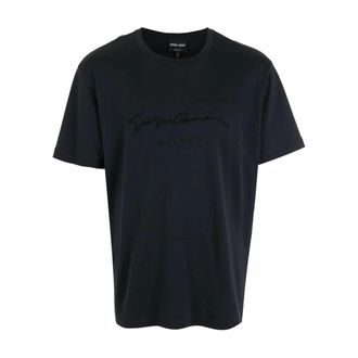 Giorgio Armani Homme, Tops, Bleu, Taille: XL T-shirt &agrave; manches courtes d&eacute;contract&eacute; bleu