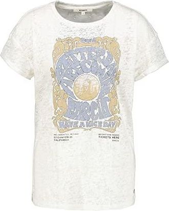 Garcia T- Shirt à Manches Courtes, Blanc cassé, M Femme