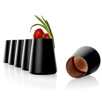 Stölzle Gobelets Noir/Bronze Power 6pcs, 380ml - Verres modernes en cristal pour eau, vin, cocktails & jus, résistants au lave-vaisselle et aux chocs - Made i