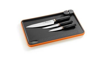 Bra Efficient | Coffret de 3 couteaux Efficient avec planche &agrave; d&eacute;couper