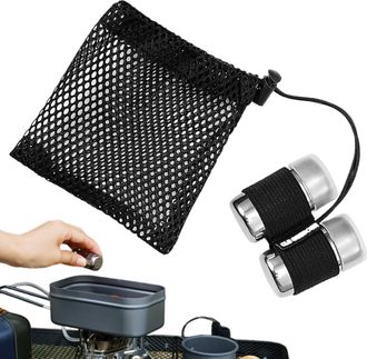 Generico Mini-Gew&uuml;rzflaschen Set - Zwei kompakte Campingbeh&auml;lter f&uuml;r Salz, Pfeffer oder Gew&uuml;rzmischungen, leicht zu transportieren f&uuml;r Wandern Picknick Angeln 