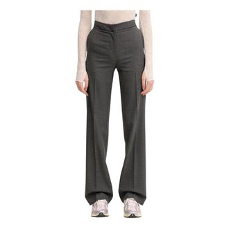 Marine Serre Regenerated Tailoring Wide Leg Hosen - - Trousers - Damen - Grau - M