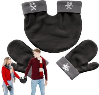 Generico Gants &agrave; main - Gants pour couples avec doigts entiers pour les mains romantiques pour les couples de San,hiver portables pour les mains chaudes, fourn