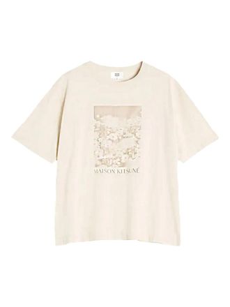 Maison Kitsuné t-shirt à patch logo - Tons neutres