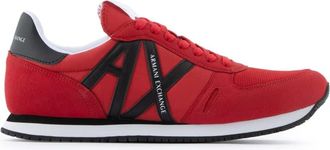 A|X Armani Exchange Herren Rio Side Logo Sneaker, Red Black, 39.5 EU