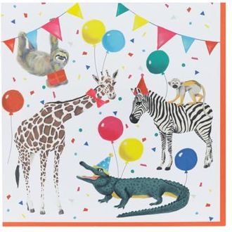 Talking Tables 20 x Safari Tier Thema Papierservietten für Mädchen & Jungen Geburtstag oder Baby-Dusche | Kinder Party Servietten, Picknick, Einweg, recycelt Eco Cho
