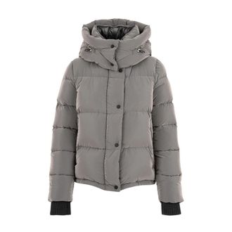 Moorer Samt Textur Kapuzenjacke - - Jackets - Damen - Beige - S