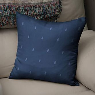 Bonamaison Le Jardin du Lin Kissen Zierkissenbezug Kissenbezug, Blau Dekoration, Für Zuhause Autos Büro Sofa Wohnzimmer Couch Schlafzimmer Dekor, 50x50 Cm - Entw