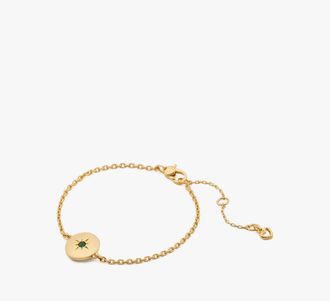 Kate Spade New York Kate Spade The Color Spark Collection Green Joy Medaillon-Armband f&uuml;r Frauen in Gr&uuml;n/Gold