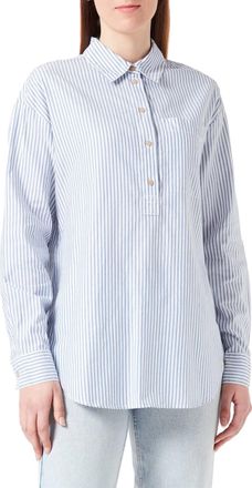 Camel Active Damen Schlupfbluse mit Streifenmuster Blau, Womenswear-XS