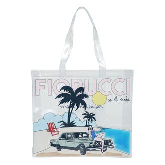 Fiorucci Strand-Tote-Tasche mit Frontgrafik - - Bags - Damen - Grau - ONE SIZE