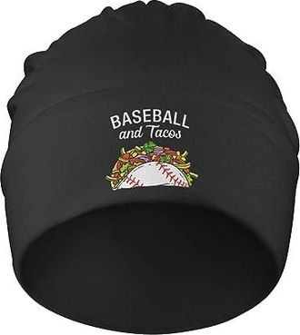 Generic Homme Femme Bonnet &Agrave; Revers Baseball Et Tacos Bonnets Tricot&eacute; Classique Bonnet dhiver Mode Hiver Chapeaux pour Cyclisme Quotidien Ski