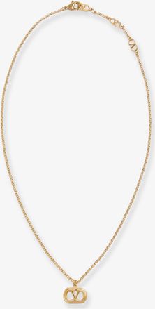 Valentino Garavani Ovalette metal necklace with golden finish - VALENTINO GARAVANI - gender_Woman