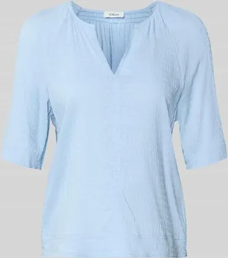 s.Oliver Red Label Relaxed Fit Kurzarmbluse aus Viskose-Mix