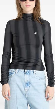 adidas t-shirt rayé à manches longues - Noir